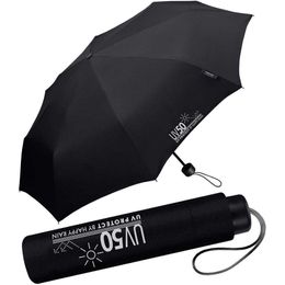 Happy Rain Taschenregenschirm UV-Protect UV50 Super-Mini-Schirm mit Sonnenschutz