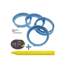 rkc Reifenstift 4X Zentrierringe Hellblau Felgen Ringe + 1x Reifen Kreide Fett Stift