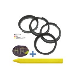 rkc Reifenstift 4X Zentrierringe Dunkelbraun Felgen Ringe + 1x Reifen Kreide Fettstift