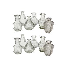 Annastore Dekovase 12 x Vasen aus Glas Dekovasen