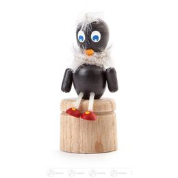 Dregeno Erzgebirge Tierfigur Wackelfigur Wackelfigur Pittiplatsch Höhe ca 7 cm NEU