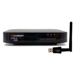 Octagon SX988 4K UHD Linux IP mit 300 MBit/s WLAN Adapter Netzwerk-Receiver