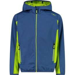 CMP Funktionsjacke KID JACKET FIX HOOD DUSTY BLUE-LIMEGREEN