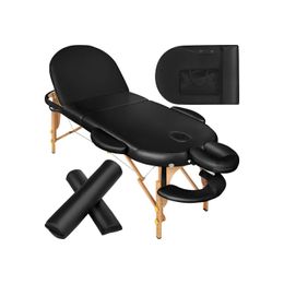 TecTake Massageliege 3 Zonen Massageliege oval mit 5cm Polsterung