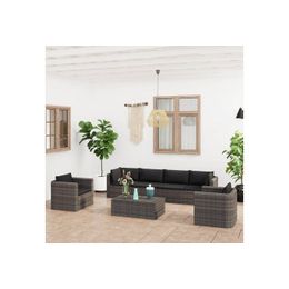 vidaXL Gartenlounge-Set, grau