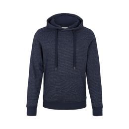 Tom Tailor Herren Hoodie mit feinen Streifen, blau, Streifenmuster, Gr. S