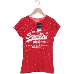 Superdry Damen T-Shirt, rot, Gr. 36