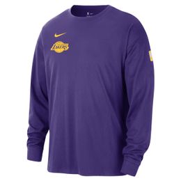 Los Angeles Lakers Courtside langärmeliges Nike NBA-Max90-T-Shirt für Herren - Lila