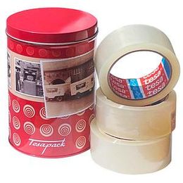 Tesa Packbänder Tesapack® 4195 inkl. Retrodose transparent 50,0 mm x 66,0 m 3 Rollen