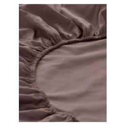 hessnatur Satin-Spannbetttuch aus reiner Bio-Baumwolle Größe: 140-160x200 cm