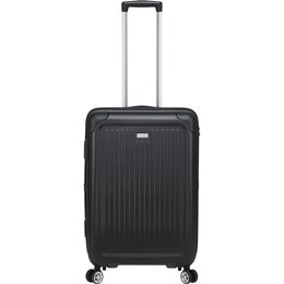 Hartschalen-Trolley Stratic "Stripe, 66 cm" Gr. B/H/T: 43 cm x 66 cm x 27 cm 67 l, schwarz (black) Koffer Hartschalenkoffer