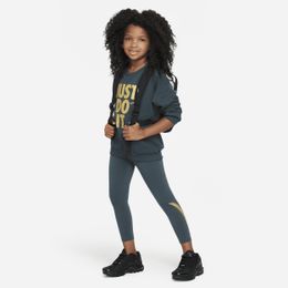 Nike Shine Crew and Leggings Set zweiteiliges Set für jüngere Kinder - Grün