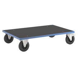 Kongamek Plattformwagen KM33, Grundmodell, LxB 1200 x 800 mm, 2 Lenkrollen mit Stopp, 2 Bockrollen