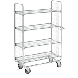 HelgeNyberg Gitterwagen SERIE 100, 4 Etagen, LxBxH 1180 x 460 x 1585 mm
