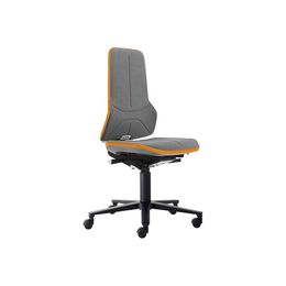 bimos NEON Arbeitsdrehstuhl, Rollen, Synchronmechanik, Supertec, Flexband orange