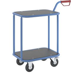 eurokraft pro Griffroller, Tragfähigkeit 200 kg, 2 Ladeflächen, LxB 600 x 450 mm