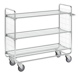 HelgeNyberg Gitterwagen SERIE 100, 3 Etagen, LxBxH 1380 x 460 x 1120 mm