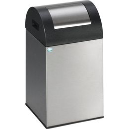 Var Selbstlöschender Wertstoffsammler, Volumen 43 l, HxBxT 600 x 320 x 320 mm, Edelstahl