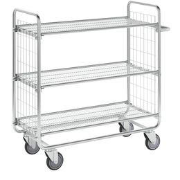 HelgeNyberg Gitterwagen SERIE 100, 3 Etagen, LxBxH 1180 x 460 x 1120 mm