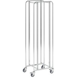 Kongamek Tablett- und Kistenwagen KM167, LxBxH 470 x 585 x 1880 mm, 4 Lenkrollen, 2 mit Stopp