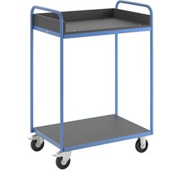 eurokraft pro Arbeitstisch MOBIL, Tragfähigkeit 250 kg, 2 Etagen, LxBxH 912 x 608 x 1287 mm