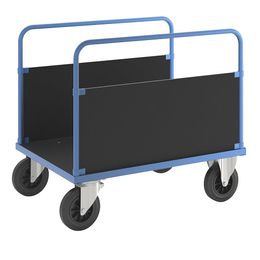 Kongamek Plattformwagen KM33, 2 Seitenwände, LxB 1000 x 700 mm, 2 Lenk- und 2 Bockrollen