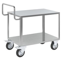 eurokraft pro ESD-Montagewagen, 2 Etagen, verzinkt, Ladeflächen-LxB 1050 x 700 mm