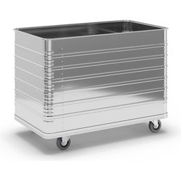 Zarges Alu-Kastenwagen, Inhalt 655 l, mit Rand- und Bodenprofil