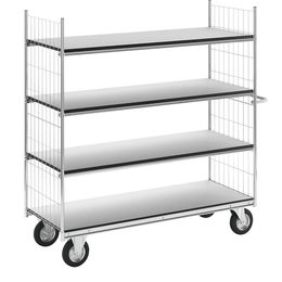 HelgeNyberg ESD-Etagenwagen SERIE 300, 4 Etagen, LxBxH 1790 x 650 x 1730 mm