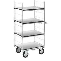 HelgeNyberg ESD-Etagenwagen SERIE 300, 4 Etagen, LxBxH 990 x 650 x 1730 mm