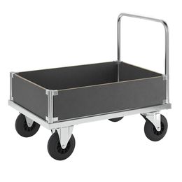 Kongamek Plattformwagen Tragfähigkeit 500 kg, mit 4 niedrigen Seitenwänden, LxBxH 1000 x 700 x 900 mm, ohne Feststeller