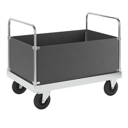 Kongamek Verzinkter Plattformwagen JUMBO, mit 4 Seitenwänden, Länge 1200 mm, mit Feststeller