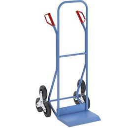 eurokraft pro Stahl-Treppensackkarre, Schaufel-BxT 400 x 252 mm, mit Tragegriff und Zurrguten