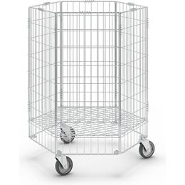 Kongamek Gitterwagen, sechseckig, HxBxT 900 x 700 x 700 mm, galvanisch verzinkt