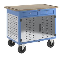 eurokraft pro Montagewagen, Tragfähigkeit 300 kg, LxBxH 1185 x 705 x 1000 mm