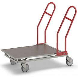 Kongamek C+C Transportwagen, Tragfähigkeit 200 kg, 2 Schiebebügel, mit Sperrholzboden