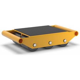 eurokraft basic Transportroller mit Nylonrollen, nicht verbindbar, Tragfähigkeit 6000 kg