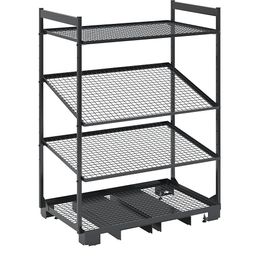 eurokraft pro Mobiles Kanban-Regal, LxBxH 1280 x 810 x 1705 mm, Tragfähigkeit 500 kg