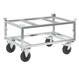 Kongamek Paletten-Fahrgestell, verzinkt, Höhe 655 - 835 mm, mit Feststeller