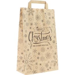 ratioform Weihnachts-Papiertragetasche Merry Christmas, VE 250 Stk, Innenma&szlig;e 220 x 110 x 360 mm, ab 2 VE