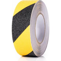Ampere Bodenmarkierungsband, rutschfest, Breite 50 mm, gelb/schwarz