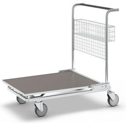 Kongamek C+C Transportwagen, Tragfähigkeit 200 kg, mit Korb, mit Sperrholzboden