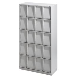 eurokraft pro Klappenschrank, mit 20 Klappen, HxBxT 1864 x 1000 x 420 mm