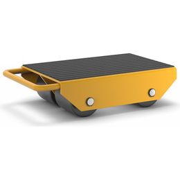 eurokraft basic Transportroller mit Nylonrollen, nicht verbindbar, Tragfähigkeit 3000 kg