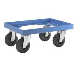eurokraft pro Fahrgestell aus Stahl, mit Vollgummireifen, Tragfähigkeit 250 kg, Ladefläche 410 x 310 mm
