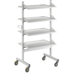 treston ESD-Gerätewagen, 4 Etagen, Länge 943 mm