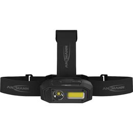 Ansmann LED-Stirnleuchte HD800RS, 45° drehbar, Akku, Sensor, 800 lm, schwarz