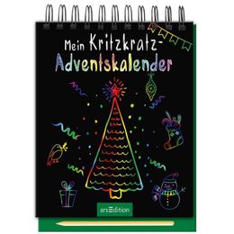Ars Edition Adventskalender / Mein Kritzkratz-Adventskalender, m. Holzstift, Kartoniert (TB)