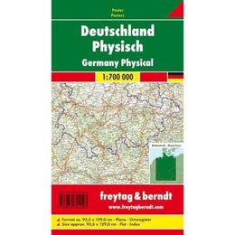 Freytag & Berndt Poster, ohne Metallstäbe / Freytag & Berndt Poster Deutschland, physisch, ohne Metallstäbe. Germany, physical, Karte (im Sinne von Landkarte)
