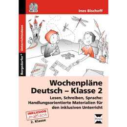 Bergedorfer® Unterrichtsideen / Wochenpläne Deutsch - Klasse 2, m. 1 CD-ROM - Ines Bischoff, Gebunden